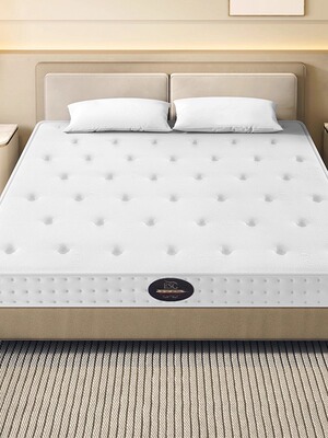 ESC弹簧床垫薄款席梦思10cm厚双人家用卧室记忆棉乳胶床垫1.8米*2