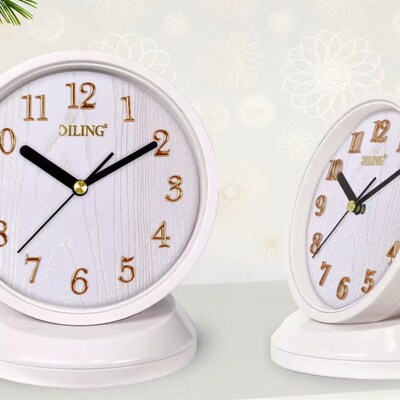 个性时尚家居台钟 客厅卧室挂钟 静音挂钟迪翎石英挂钟5174