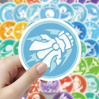 180张原神技能图标爆款贴纸卡通创意游戏周边贴画手机手账diy贴纸
