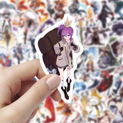 爆款坎公骑冠剑女角色立绘贴纸卡通二次元手机手账装饰贴画防水