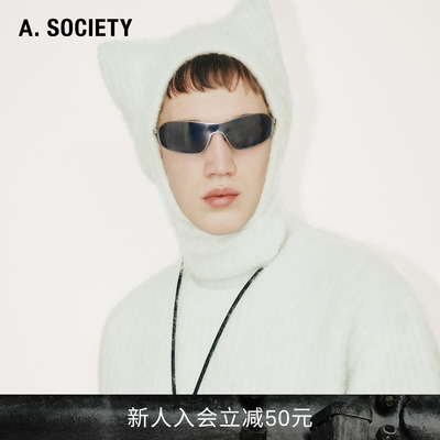 A.SOCIETY×MAISON KITSUNE 未来感钛架运动防紫外线太阳墨镜 REN