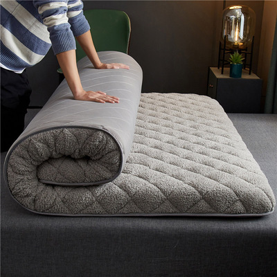 加绒加厚羊羔绒床垫软垫被家用1.352米1.5学生宿舍单人保暖冬季