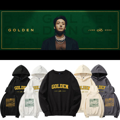 防弹田柾国JUNGKOOK专辑GOLDEN周边同款卫衣打歌服加绒薄套头上衣