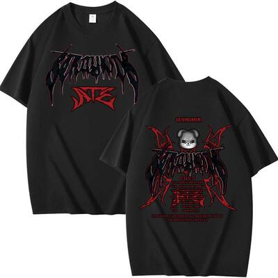 演唱会Stray Kids Dominate周边组合周边印花夏季短袖T恤纯棉宽松