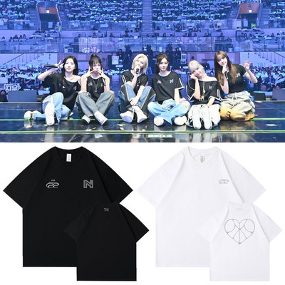 NMIXX2024FM演唱会ChangeUpMIXXLab周边印花同款衣服纯棉短袖T恤