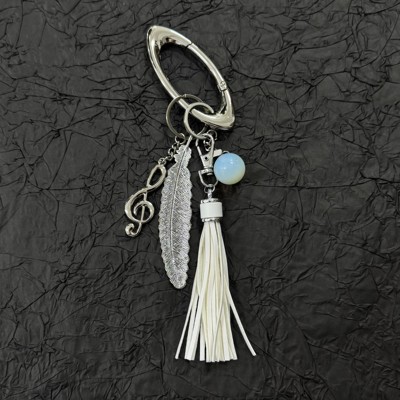 创意羽毛流苏钥匙扣挂件