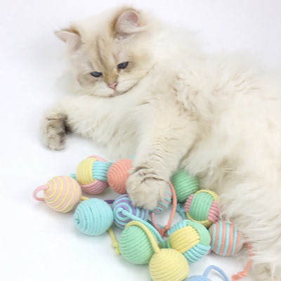 麻绳球棉绳球猫玩具响石逗猫棒自