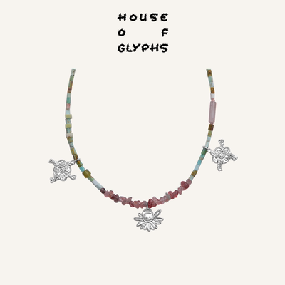 House of Glyphs符界HOG阿丽丽与呀哈里雏菊和四叶草精灵串珠项链