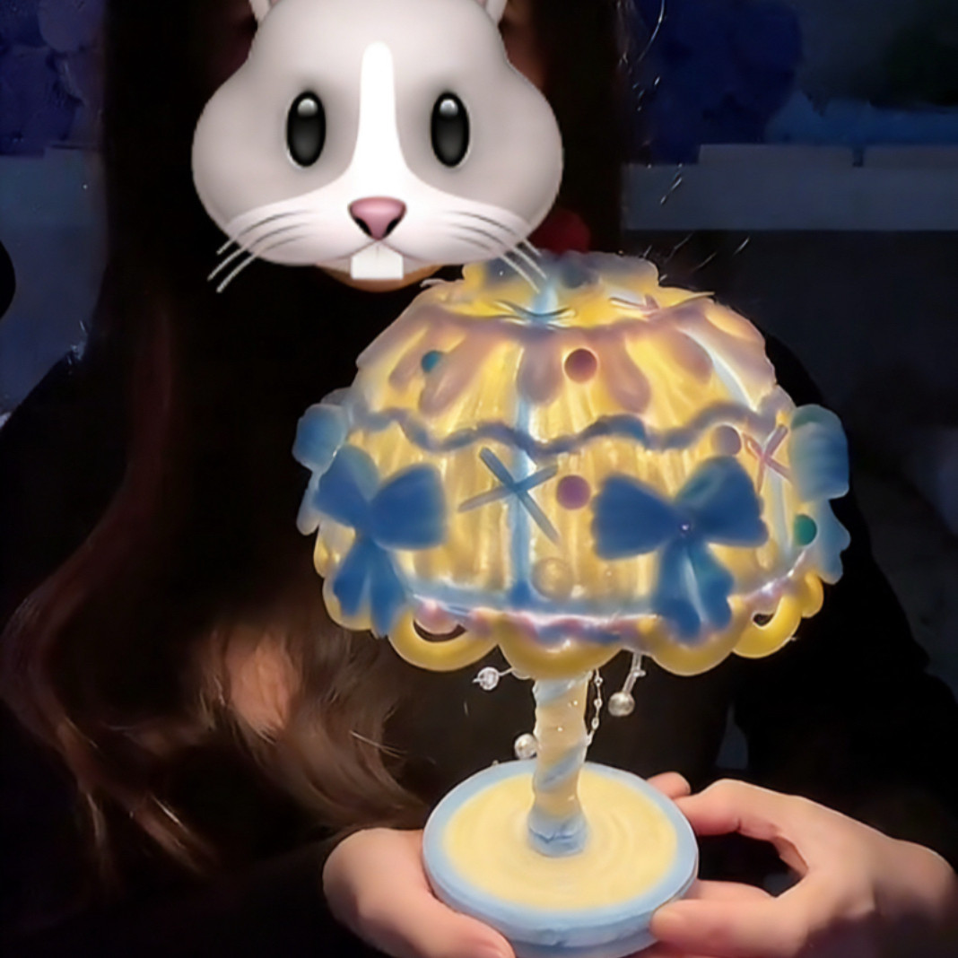 新款diy扭扭棒花灯材料包蝴蝶结浪漫少女心蛋糕台灯摆件生日礼物