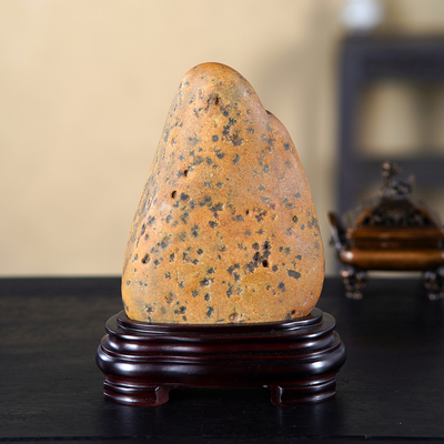 顶爷奇石原石靠山石把玩收藏摆件