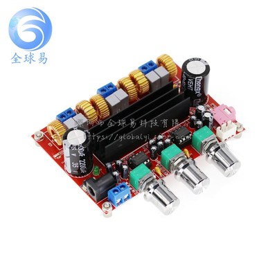 XH-M139 2.1声道数字功放板 12V-24V宽电压 TPA3116D2 2*50W+100W