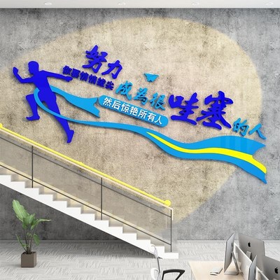 公室墙面21589-21装布置企业文化公司背景团墙队激励志办标语墙饰