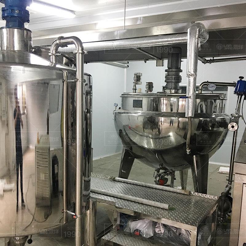 南WUU自动化肉洋类酱料加工产线海鲜生酱热加搅拌炒锅牛肉酱炒制