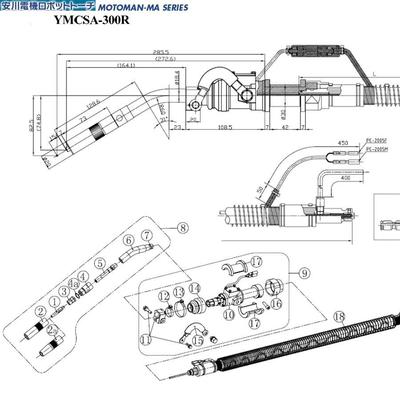 YMCSA-500R 安川机器人焊枪 TOKINARC 适用MA/AR1440/2010配件