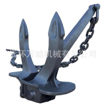 0221厂家供应尔p锚无托船用黑锚，带钩环色彩绘霍Sek锚