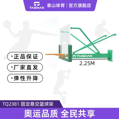 泰山体育悬臂固定篮球架挂壁