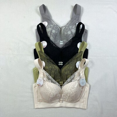 9939无磁内衣超薄纸片C杯大胸显小聚拢调N整型侧收副乳大码文胸罩