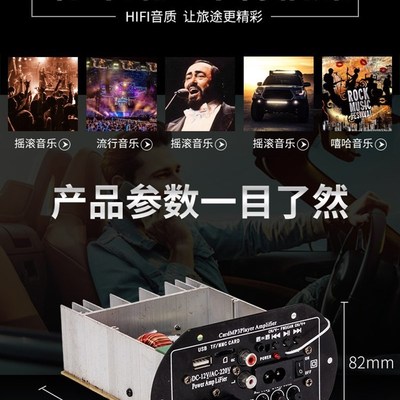 12V24V220V2大功率功放板全音纯低音炮车载汽车功放有源音箱主板