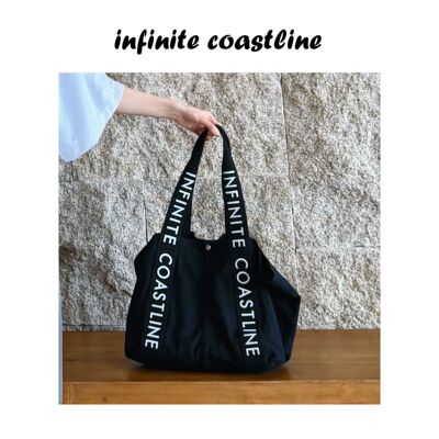 INFINITE COASTLINE/无垠海岸春晓4424粗布单肩百搭大黑包