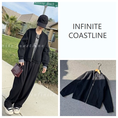 INFINITE COASTLINE/无垠海岸春晓12342不对称百搭黑外套