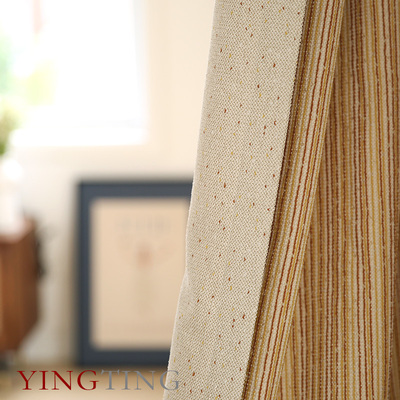 Dulovo杜洛沃 米黄色双面新款纯色美式现代窗帘遮光定制客厅卧室