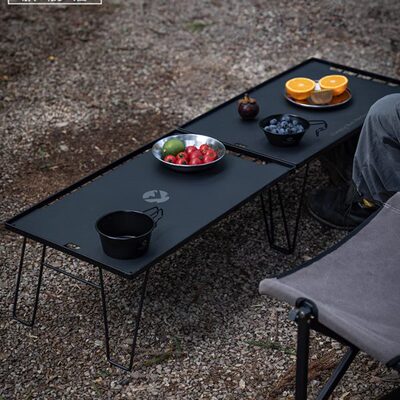 柯曼铁网桌IGT户外不锈钢野餐便携折叠拼接重叠桌子链接板置物架