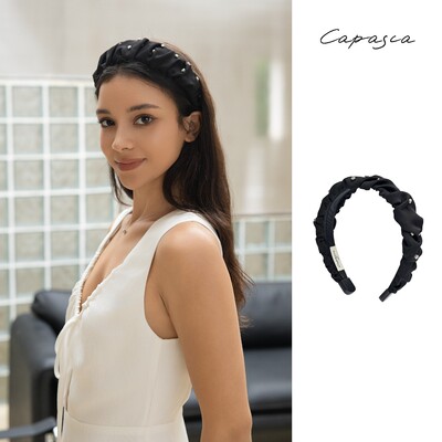capasca（卡帕萨）重工发箍手工轻奢宽边法式缎面发箍少女风简约