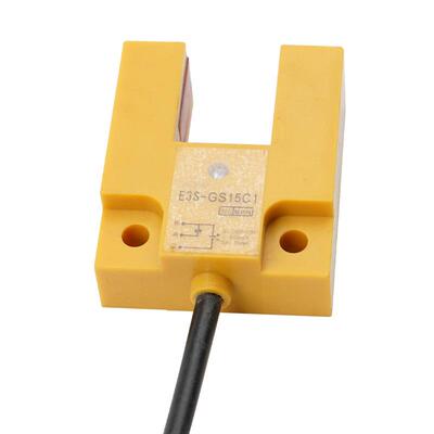 槽型光电开关E3S-DS15C1凹形传感器NPN直流三线常开常闭24V红外光