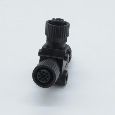 nmea2000网络线缆M12三通5芯T型插头/防水连接器M12分线器接头