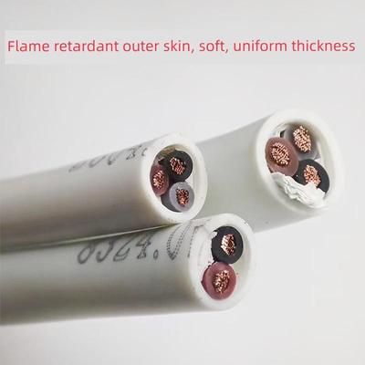 武汉二厂飞鹤电缆线二芯三芯RVV2*1软铜芯3*1.5 2.5白色软护套线