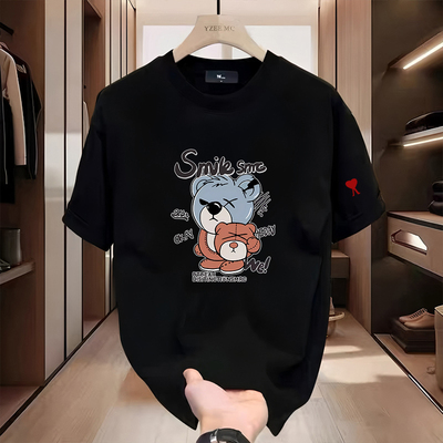 【官方直营】Ami fien男女通用短袖圆领卡通印花纯棉宽松男士个性