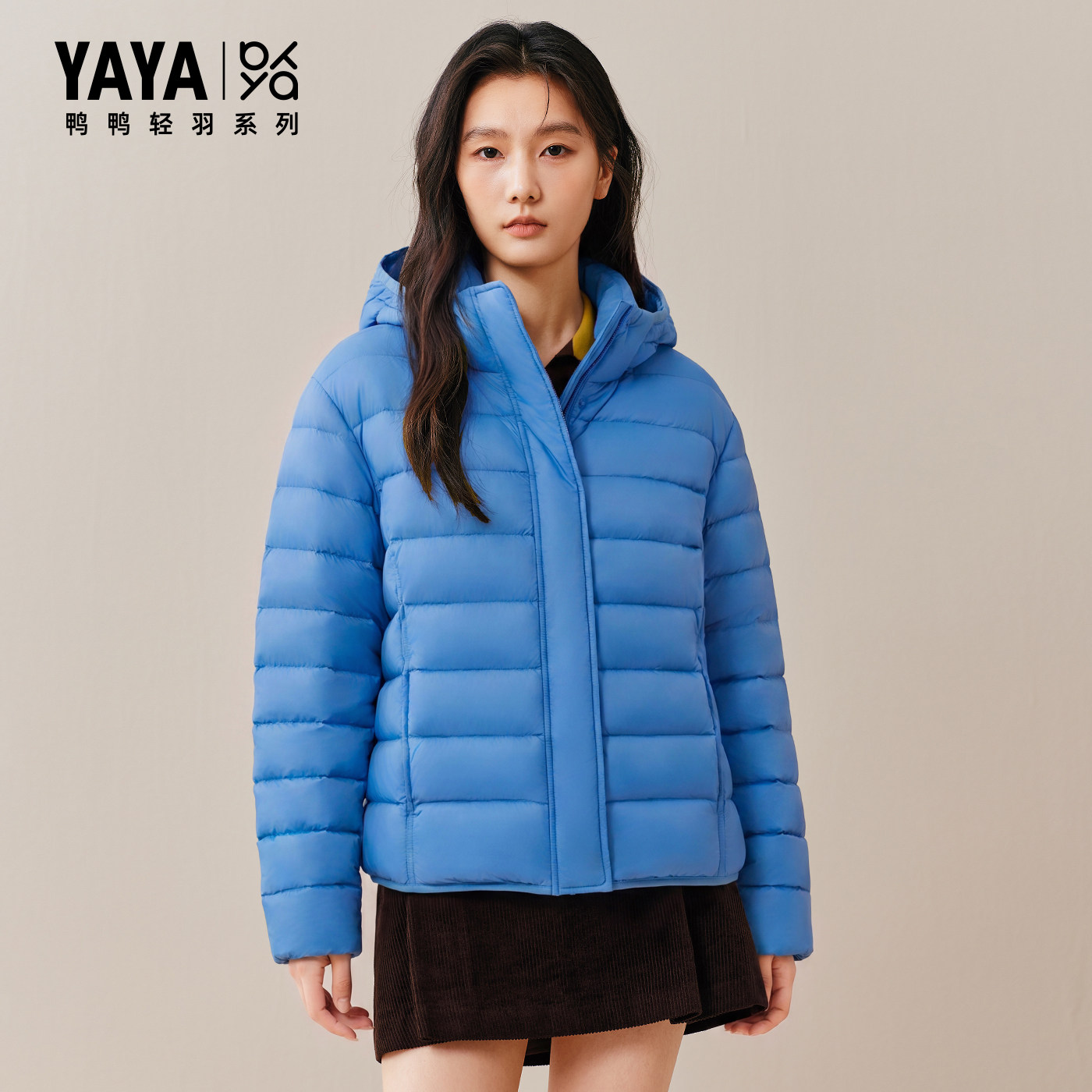 【轻羽系列】鸭鸭排骨羽绒服女短款2026秋冬新品连帽简约通勤外套