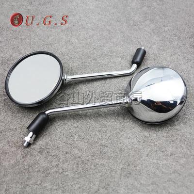 适用摩托车后视镜街车跑车CB400 VTEC 5代改装复古反光镜圆镜10MM