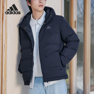 Adidas/阿迪达斯官方正品冬季男士连帽保暖户外运动羽绒服KE5407