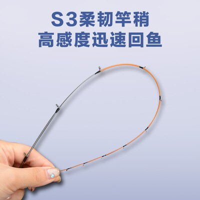海筏竿竿稍玻纤陶瓷竿稍AX白棍近海小船竿4.0/5.0桥筏19/28岸抛S3