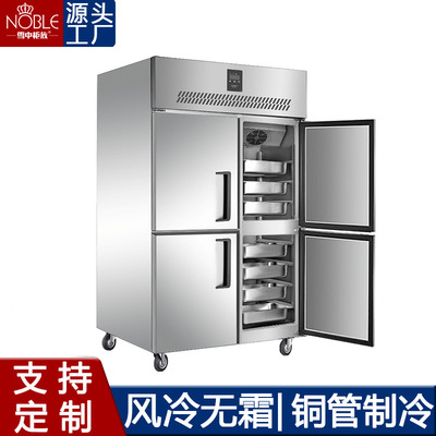 跨境商用冰柜不锈钢GN柜四门风冷GN盘冷藏冷冻柜插盘立式高身冰柜