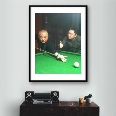 台球厅挂画郭德纲于谦黑八装饰画搞笑高端壁画空白墙摆画装修球厅