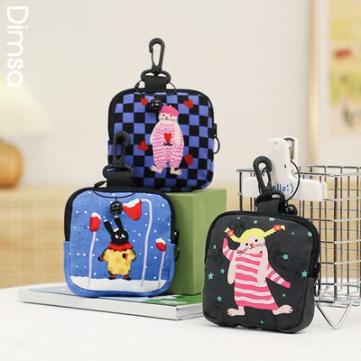 典舍X咪咕 文艺清新个性兔兔小包包迷你零钱包女挂件小帆布袋K238