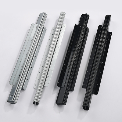 渊酌重型三节伸缩抽拉鞋柜酒柜轨道楼梯导轨滑道楼梯底柜滑轨托底