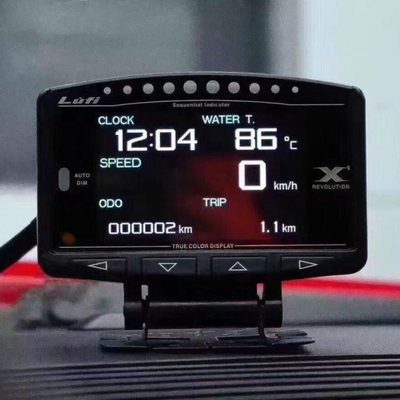 LUFI多功能OBD仪表  X1 汽车行车水温转速油耗涡轮油温排温赛表