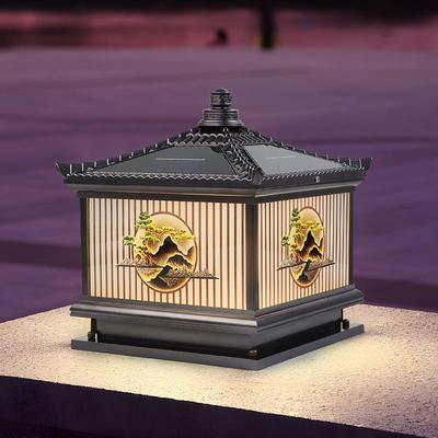 太阳能户外防水柱头灯别墅花园景观庭院灯围墙大门柱灯围栏柱子灯