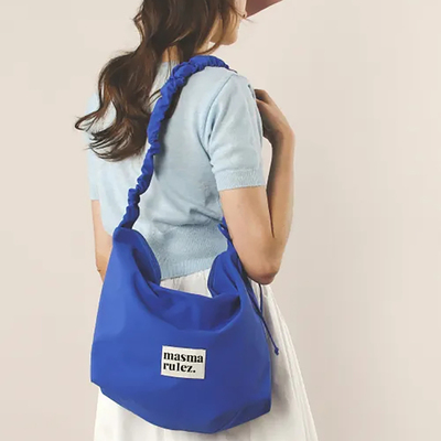 MASMARULEZ官方正品现货尼龙通勤单肩包斜挎包腋下包休闲百搭蓝色