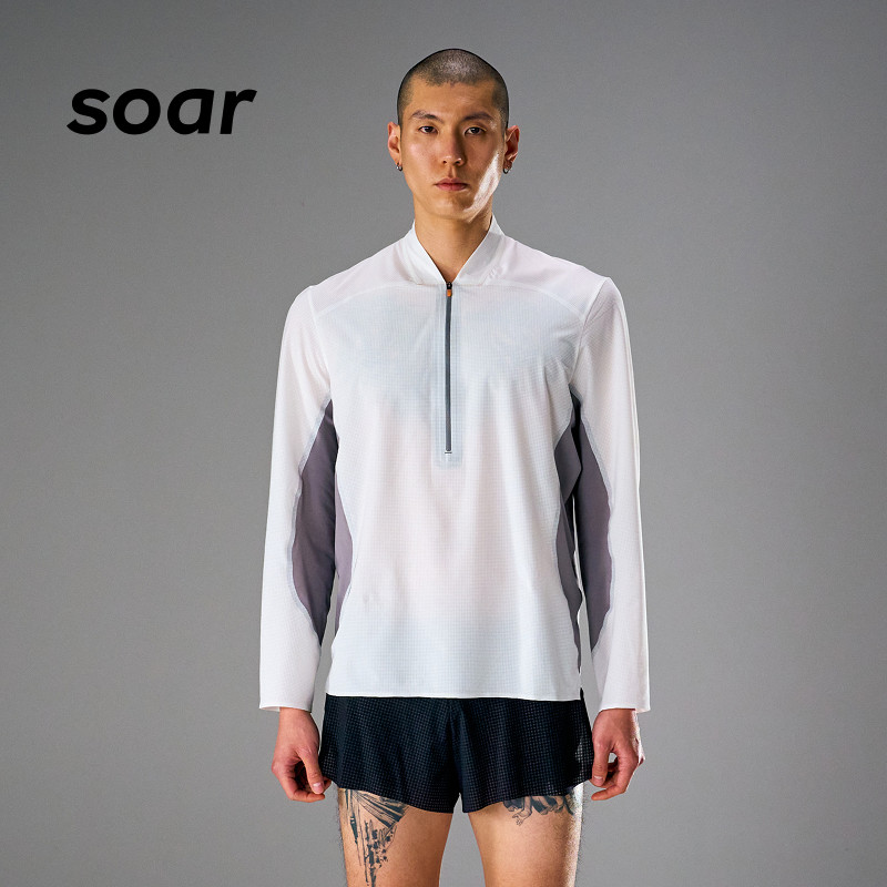 SOAR X ProtoLab季节限定男子休闲透气亚麻混纺长袖上衣SJ4M