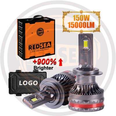 Redsea汽车led灯泡R17 LED Headlights 150W H4 H11 9005 9006 H7