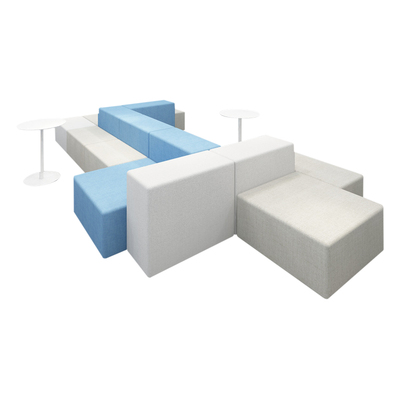 公司休息区大厅接待会客洽谈室正方形创意异形办公休闲沙发凳