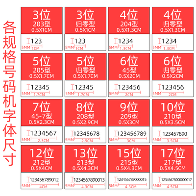 小型自动号码机打印跳号页码打码机手动数字调标价机生产日期印章