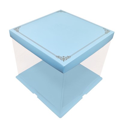 透明礼盒糕点盒蛋糕盒加高包装盒三合一纯透明456810寸生日蛋糕盒