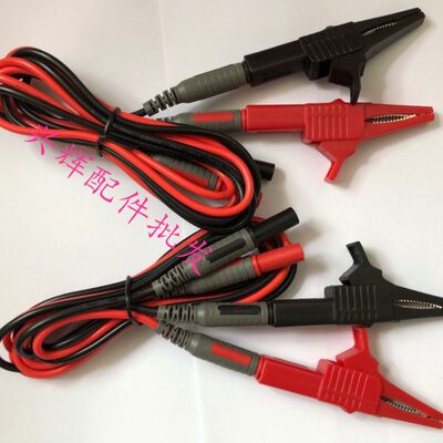 LCR数字电桥测试线低电阻测量电缆夹具万用表笔四夹四线电阻夹