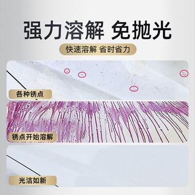 铁粉去除剂汽车漆面白车去铁锈除锈剂轮毂去黄点锈点洁剂伤漆