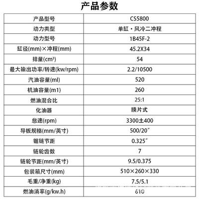 道海SIGP580黑C金刚大功率家0用油锯果园修枝锯多功能电锯